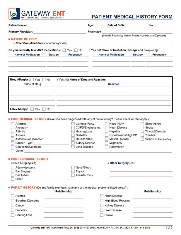 Resources & Forms - Gateway ENT